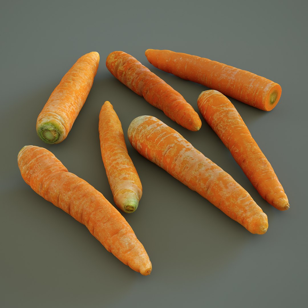 3d Model Scanned Carrots