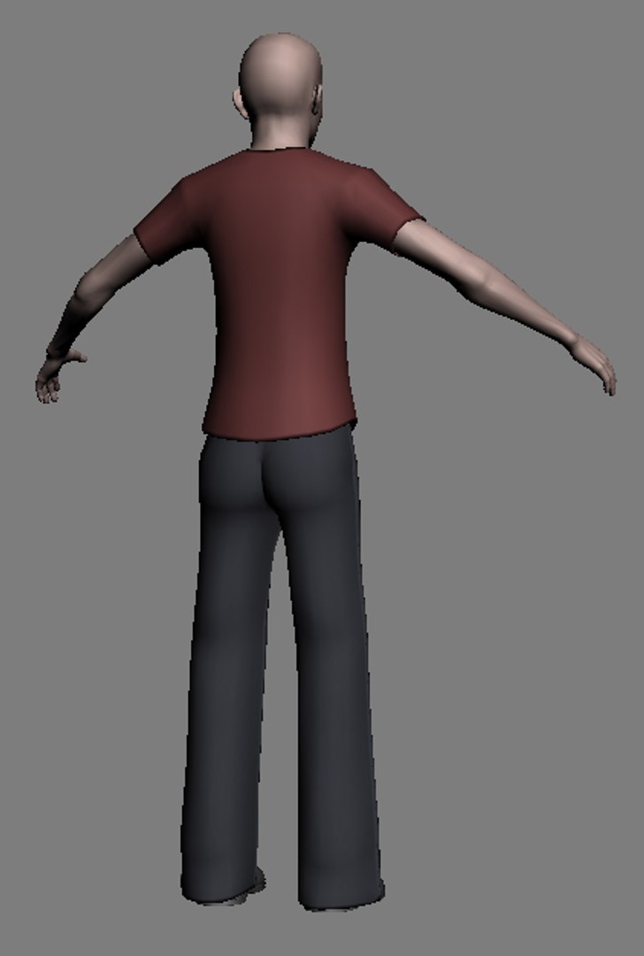 3d Human Male Character Clothes Model