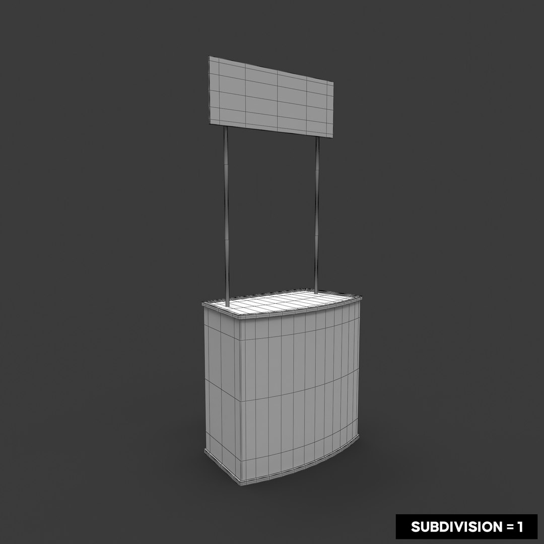 Portable Event Desk Mockup Model - TurboSquid 2286231