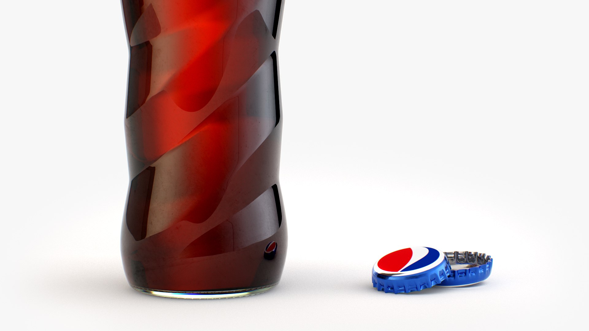 3D Pepsi Bottle Glass Twist-Off Cap - TurboSquid 2033666