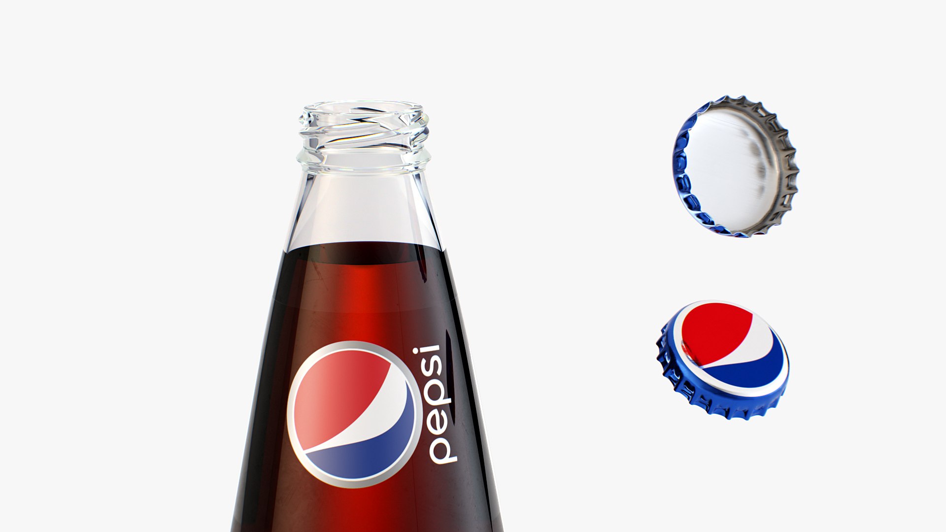 3D Pepsi Bottle Glass Twist-Off Cap - TurboSquid 2033666