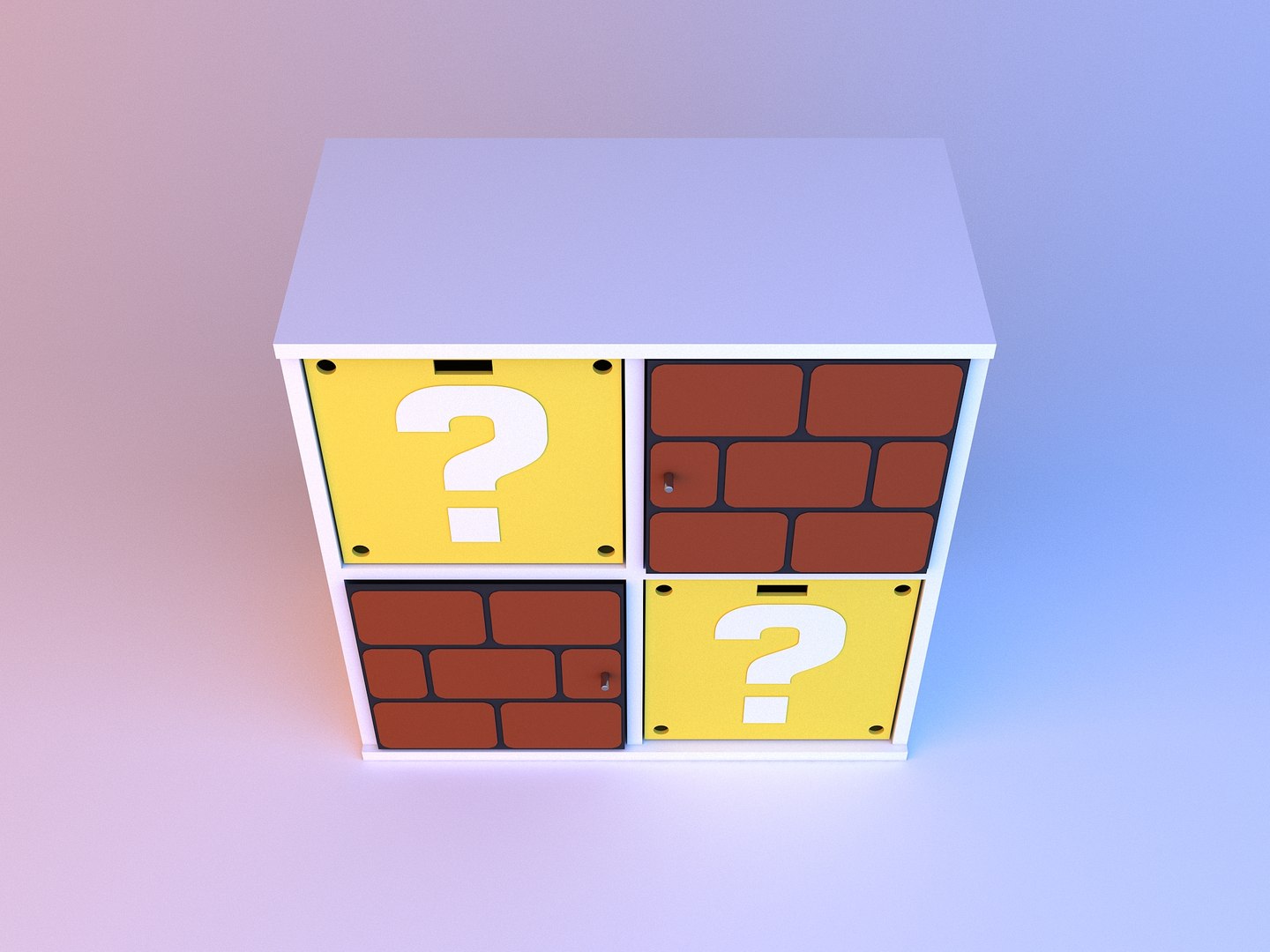 3D Mario Kids Bookcase Model - TurboSquid 1753223