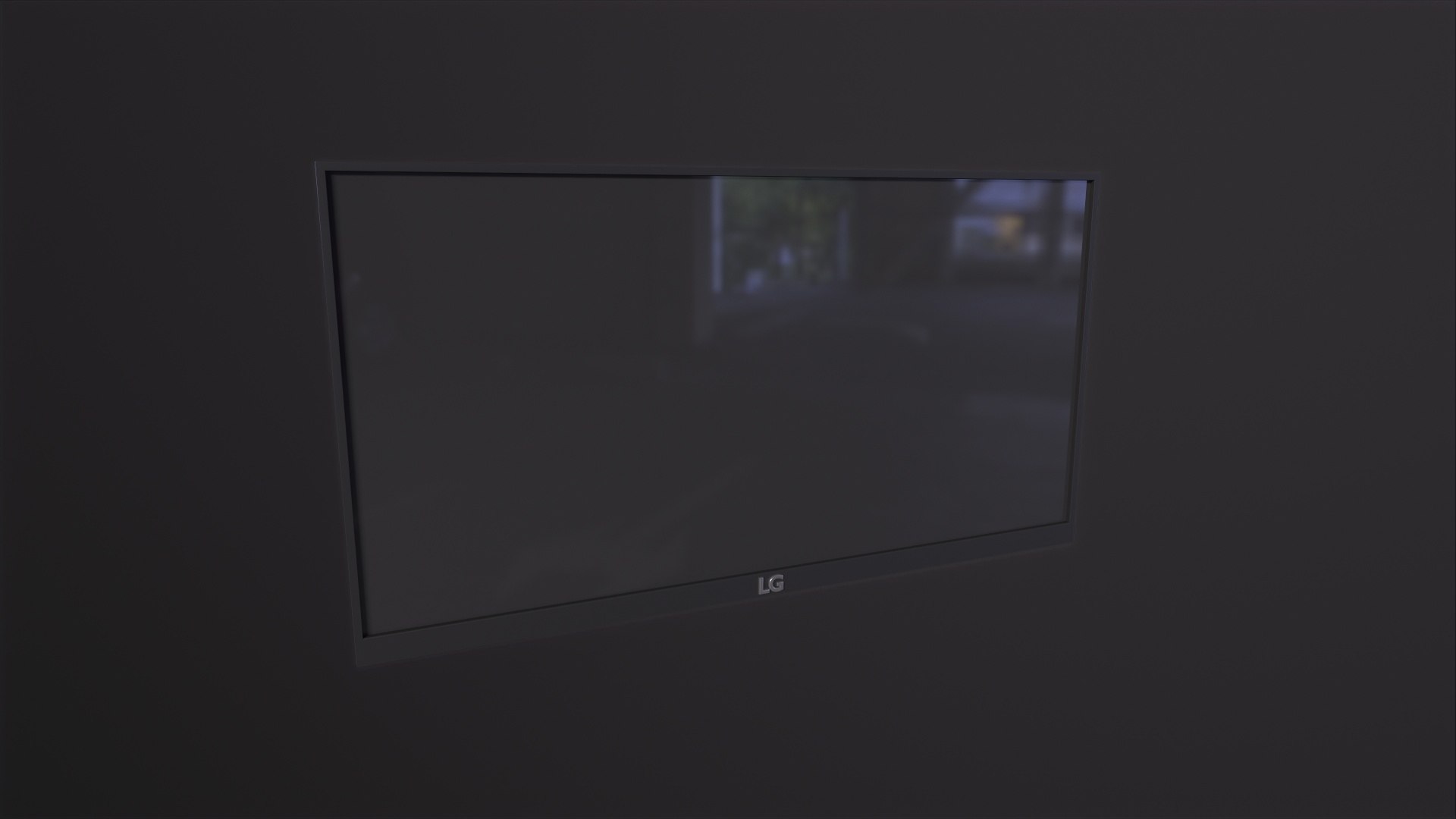 Flat Screen Wall TV 3D Model - TurboSquid 2096438