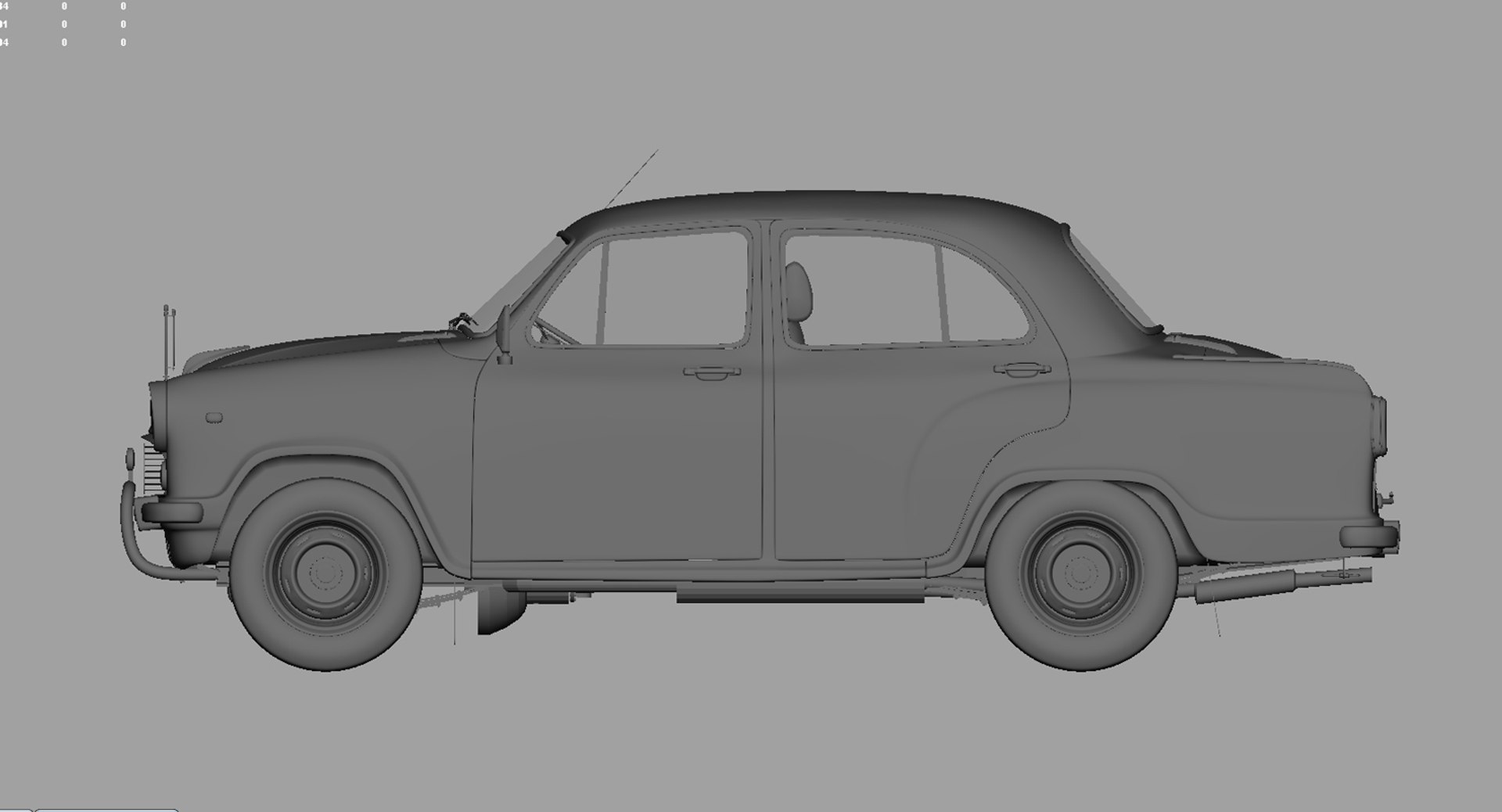 Ambassador Car 3D Model - TurboSquid 1540319