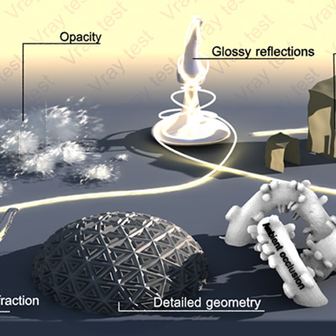 3d test benchmark scene model