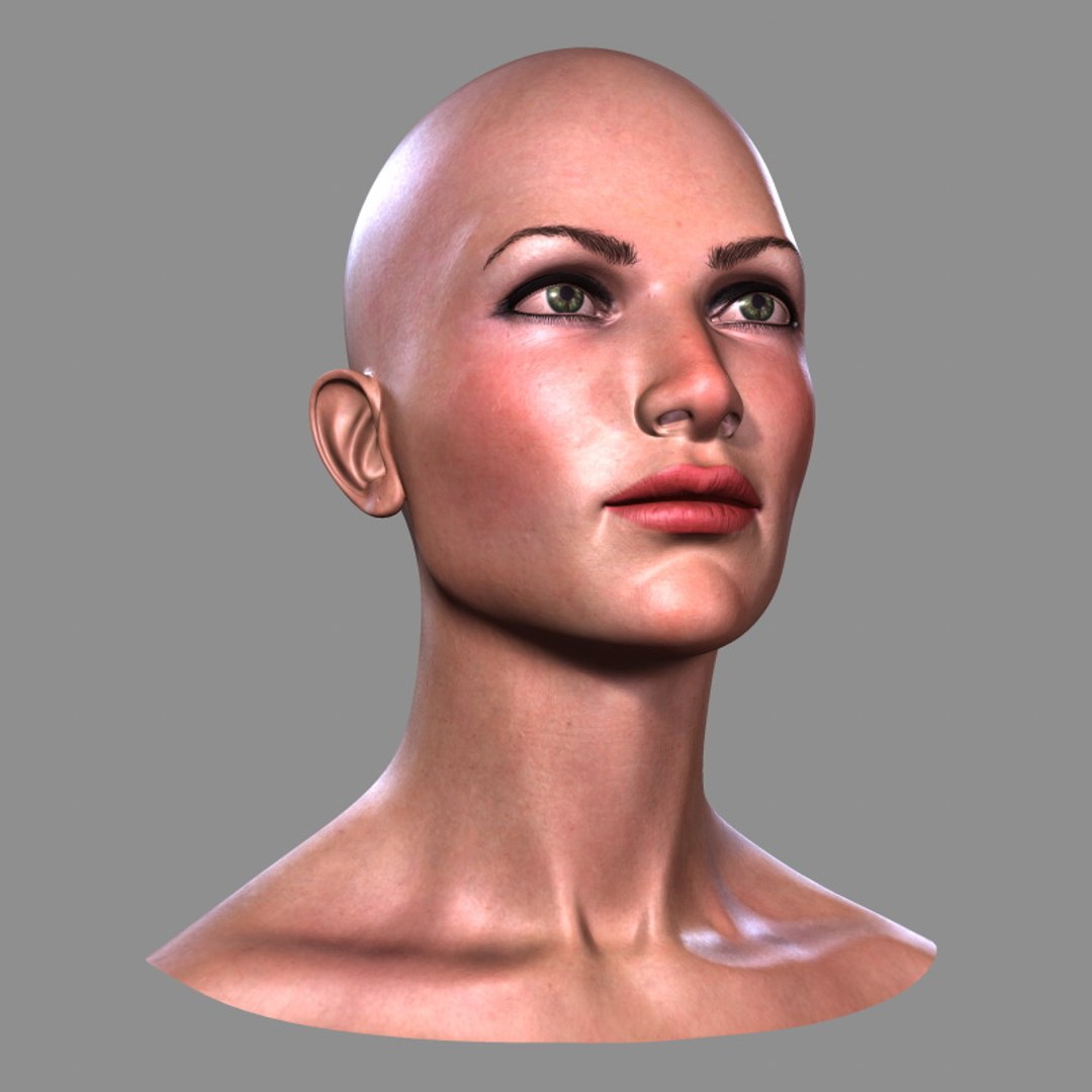 3d model woman head
