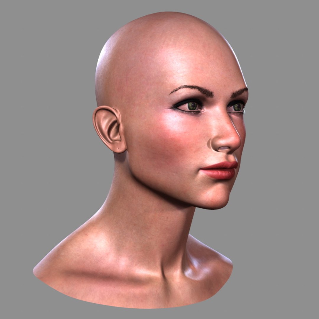 3d model woman head