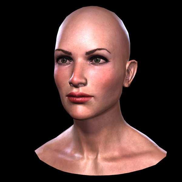 3d model woman head