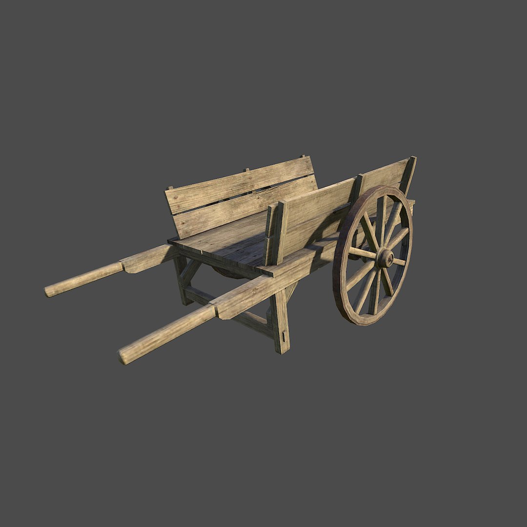 Wooden Cart 3d Max