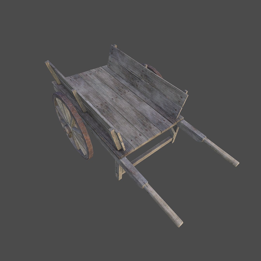 Wooden Cart 3d Max