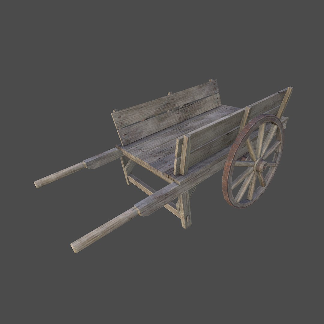 Wooden Cart 3d Max