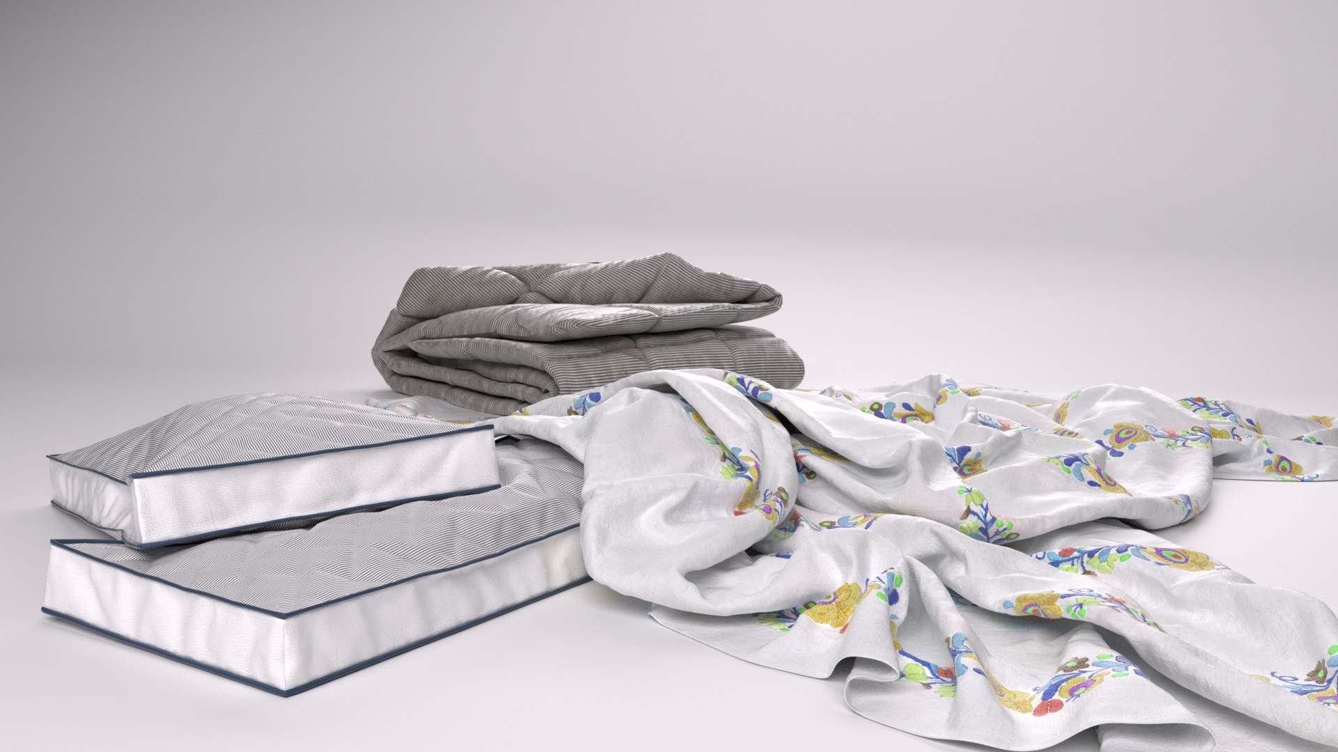 3D Bedding Pack Model - TurboSquid 2233971