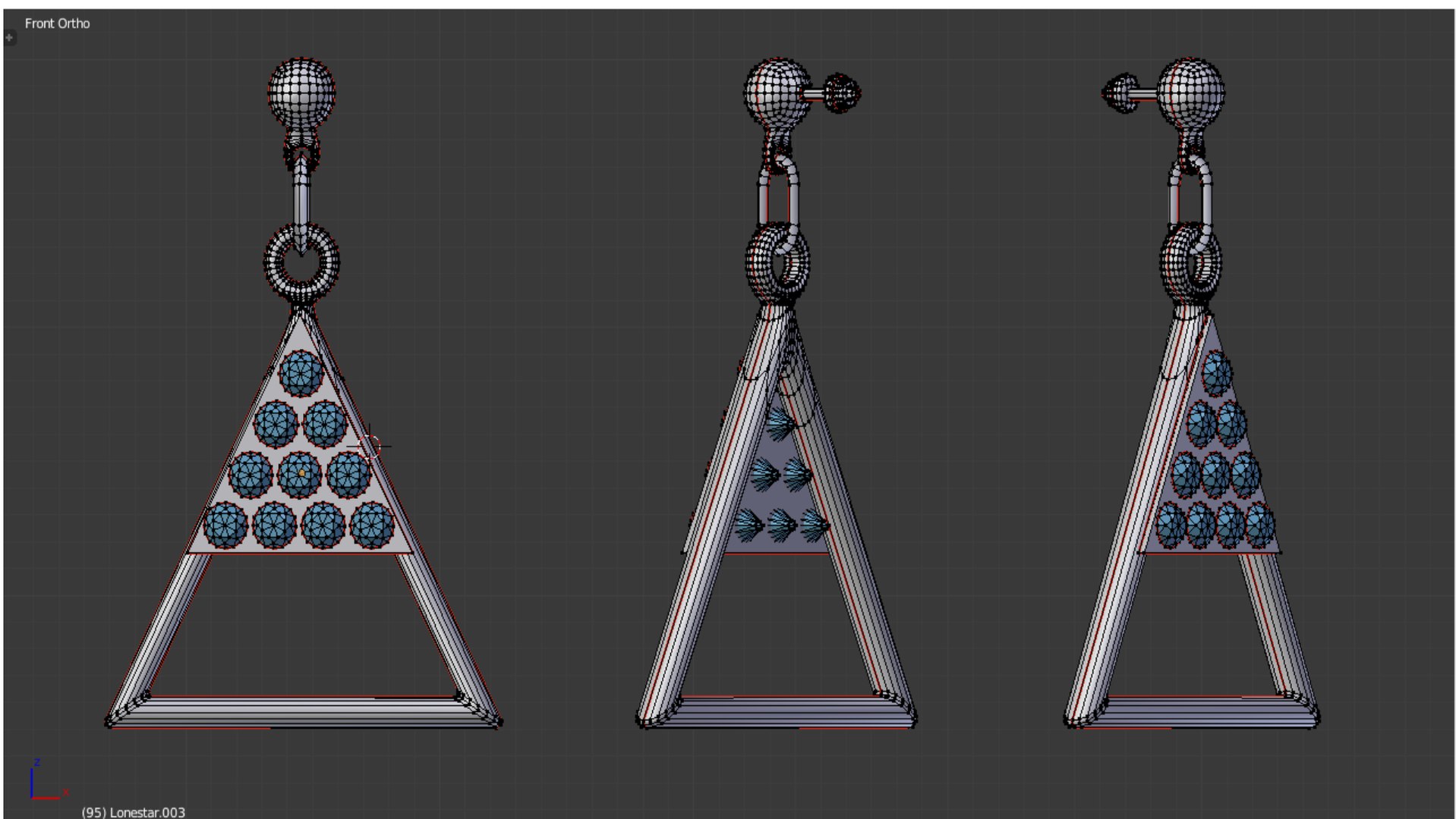 3D Earrings Model - TurboSquid 1841064