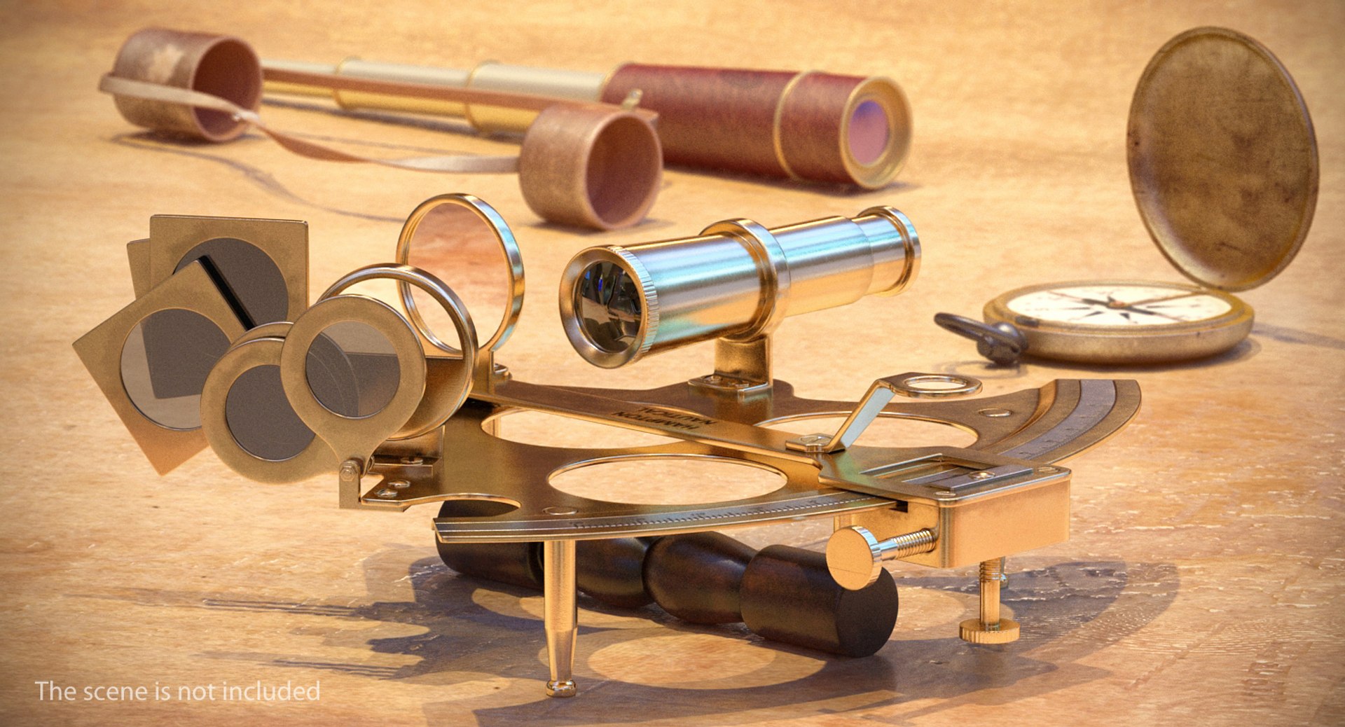 Sextant Navigation Instrument Model - TurboSquid 1327446