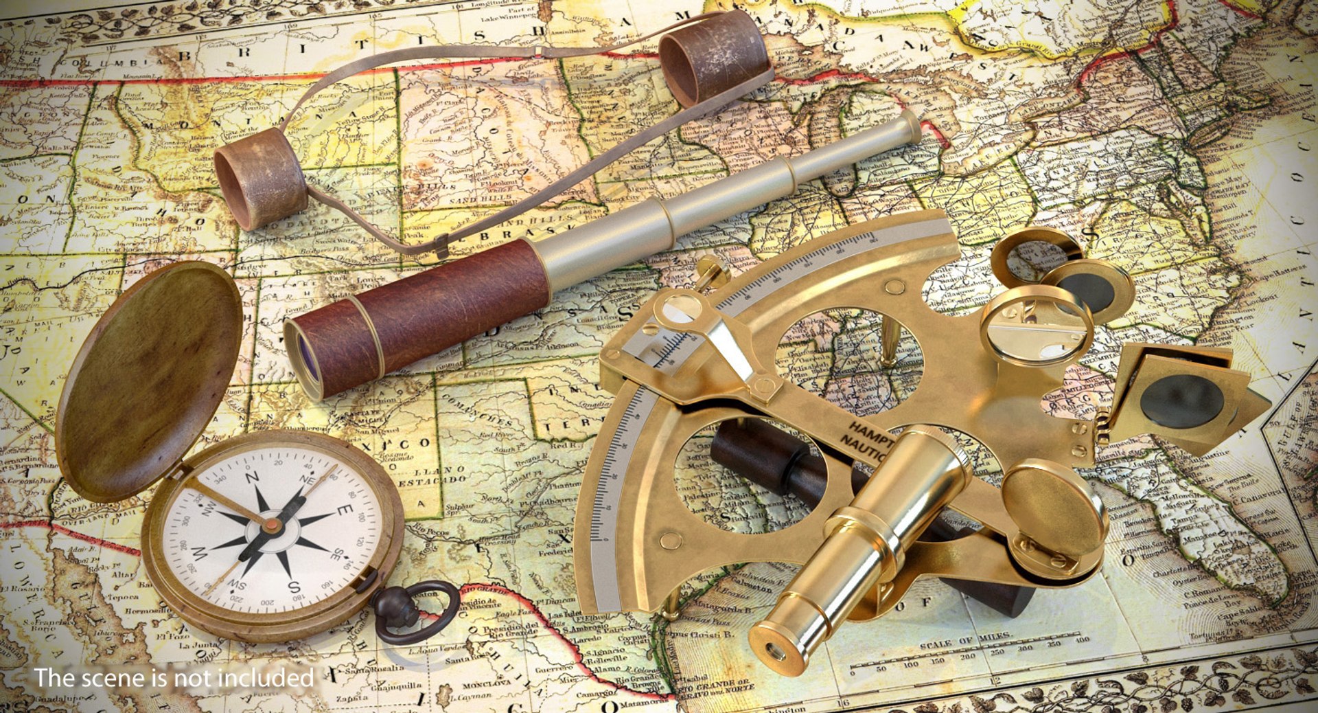 Sextant Navigation Instrument Model - TurboSquid 1327446