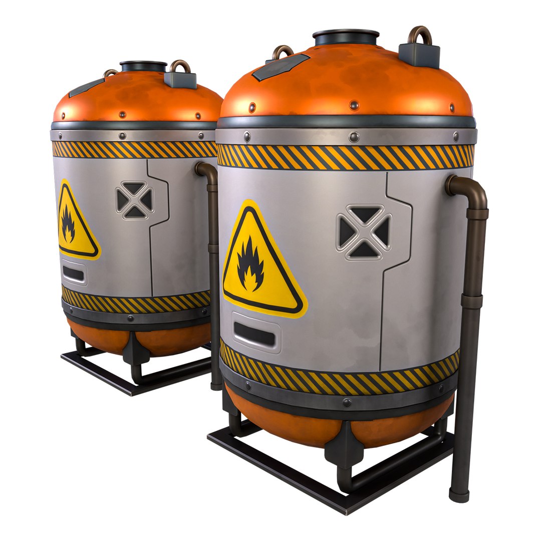 SCI-FI Fuel Tank 3D Model - TurboSquid 2243285