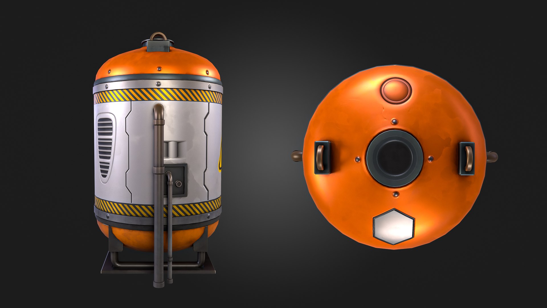SCI-FI Fuel Tank 3D Model - TurboSquid 2243285
