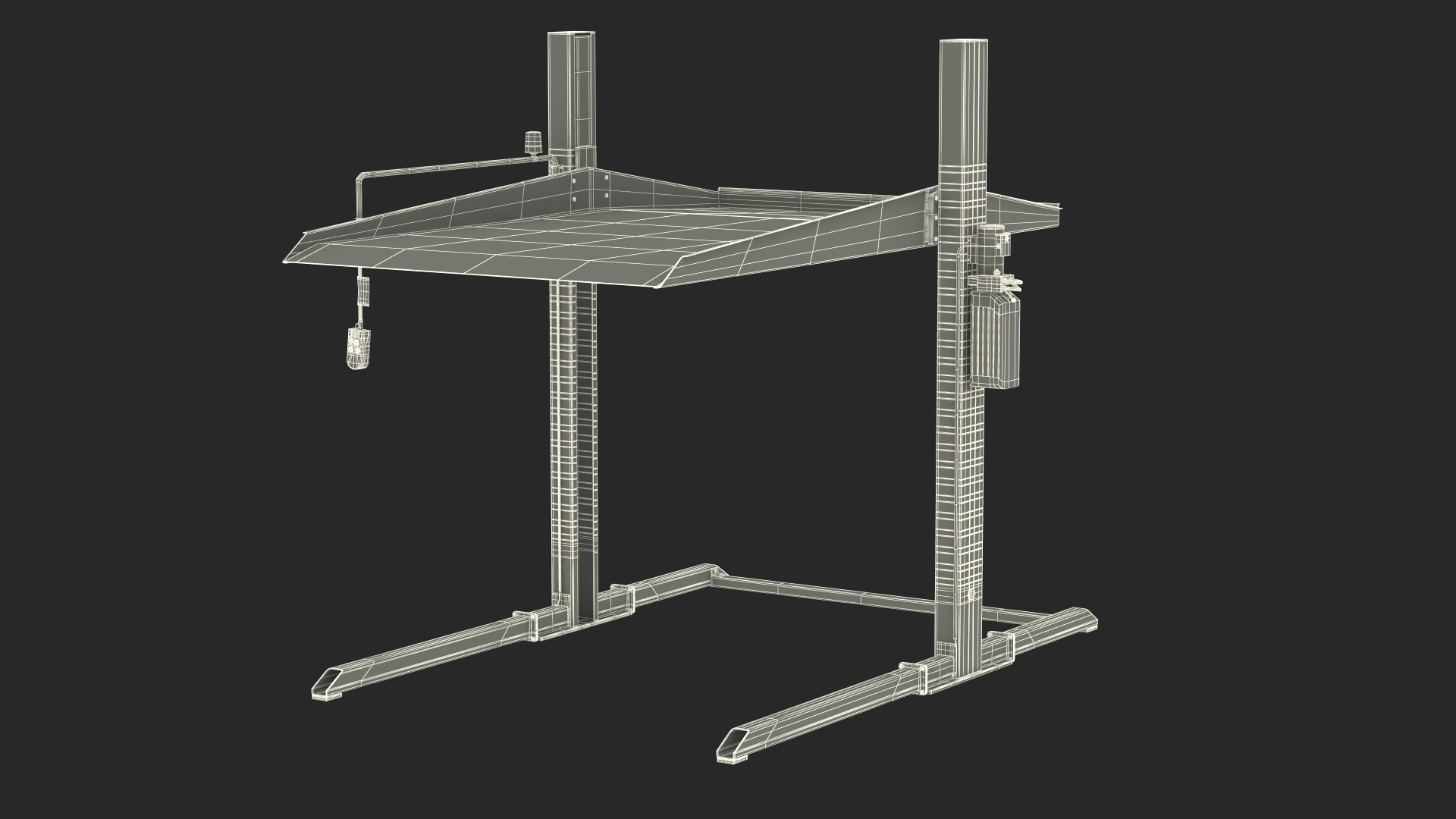 3D Two Post Parking Lift - TurboSquid 2240357