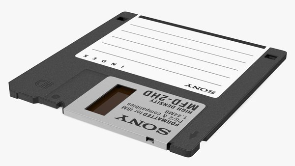 3D Sony Micro Floppy Disk MFD 2HD Black - TurboSquid 1772261