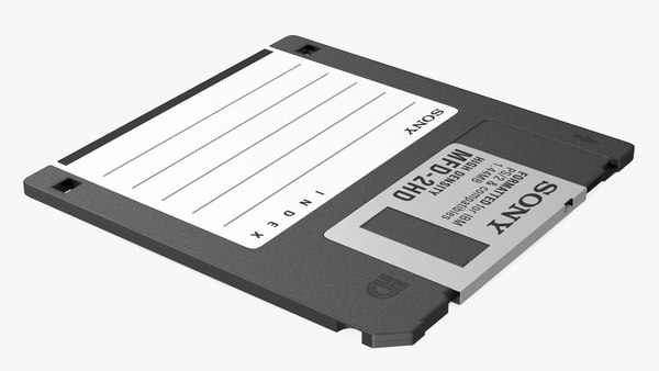 3D Sony Micro Floppy Disk MFD 2HD Black - TurboSquid 1772261