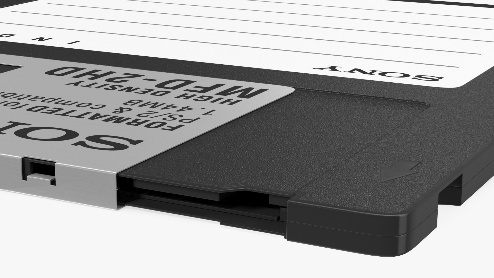 3D Sony Micro Floppy Disk MFD 2HD Black - TurboSquid 1772261