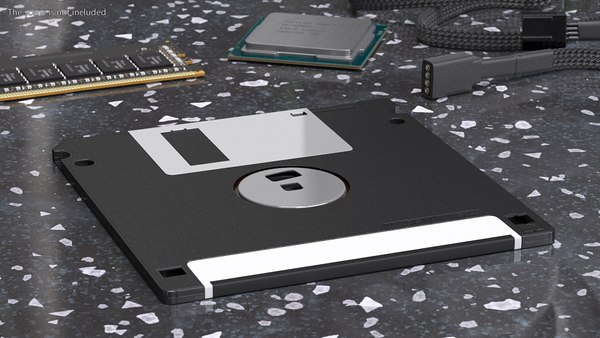 3D Sony Micro Floppy Disk MFD 2HD Black - TurboSquid 1772261