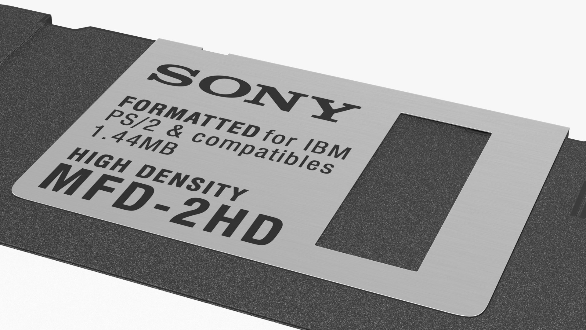 3D Sony Micro Floppy Disk MFD 2HD Black - TurboSquid 1772261