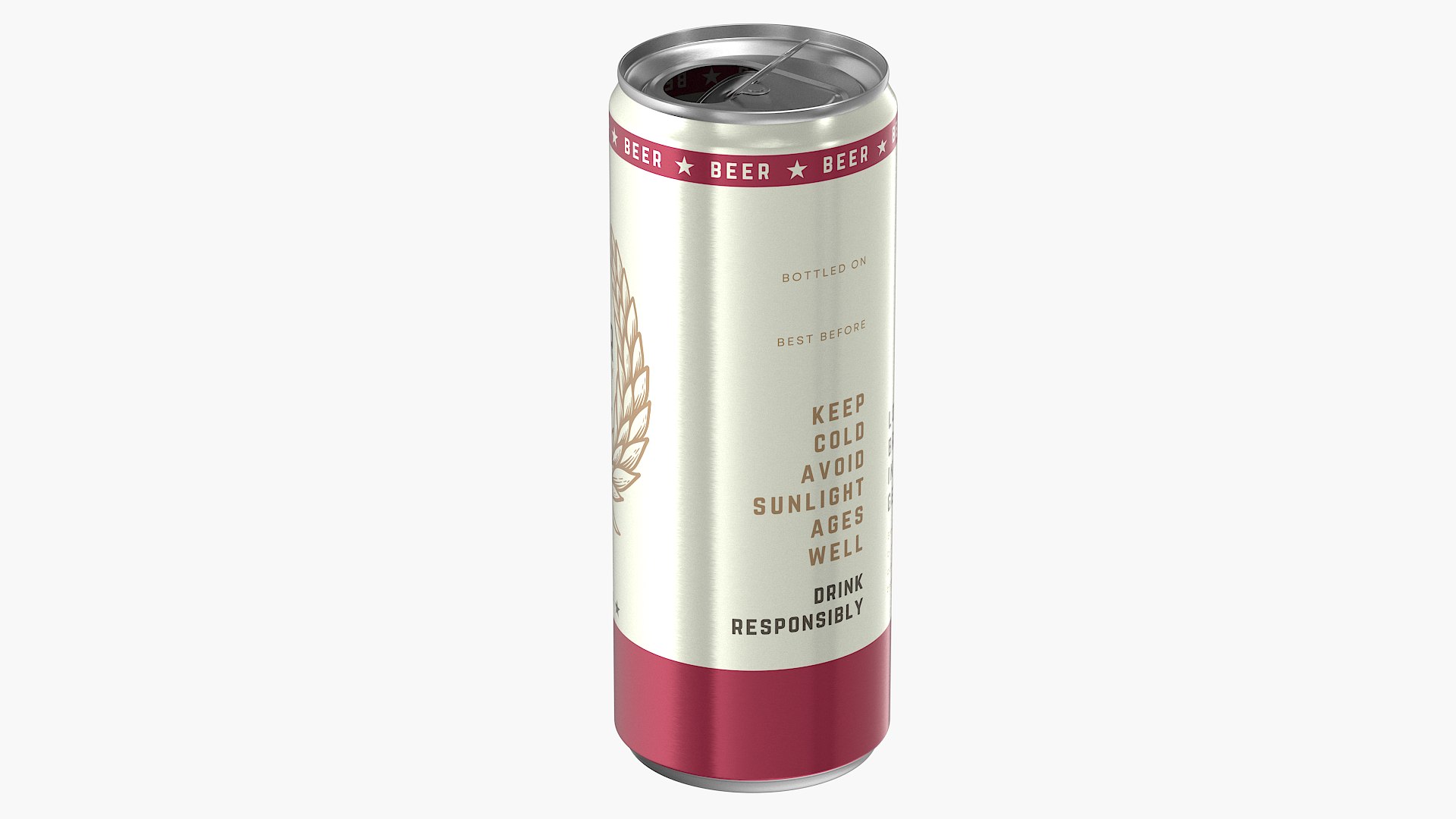 Open Slim Beer Can 250ml Model - TurboSquid 2392948