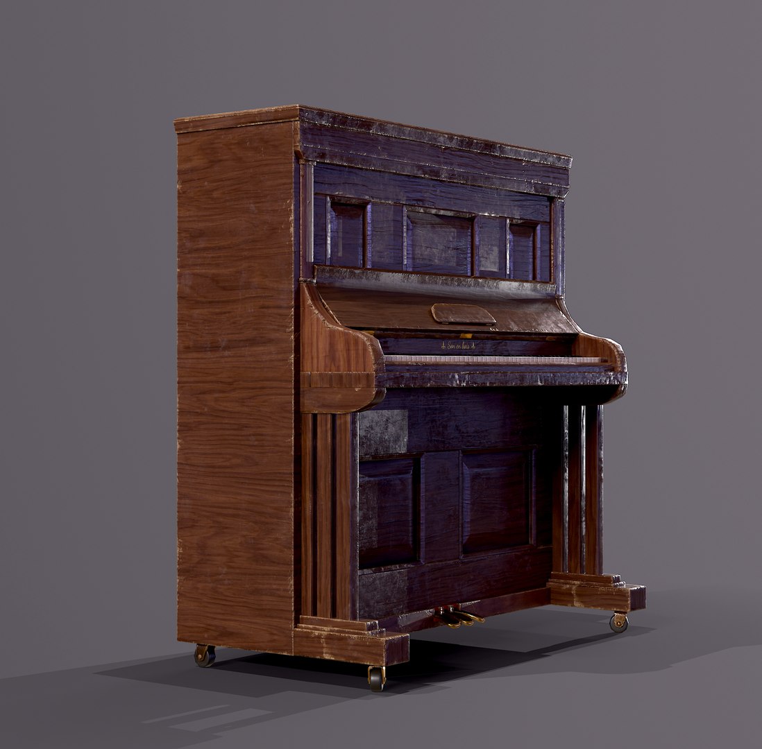 Old Wooden Piano 3D Model - TurboSquid 1997809