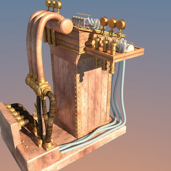 3d steampunk computer