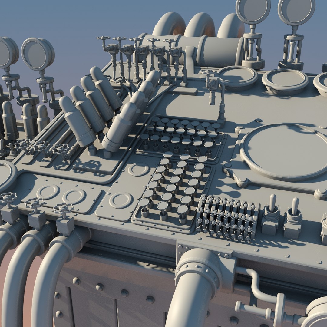 3d Steampunk Computer