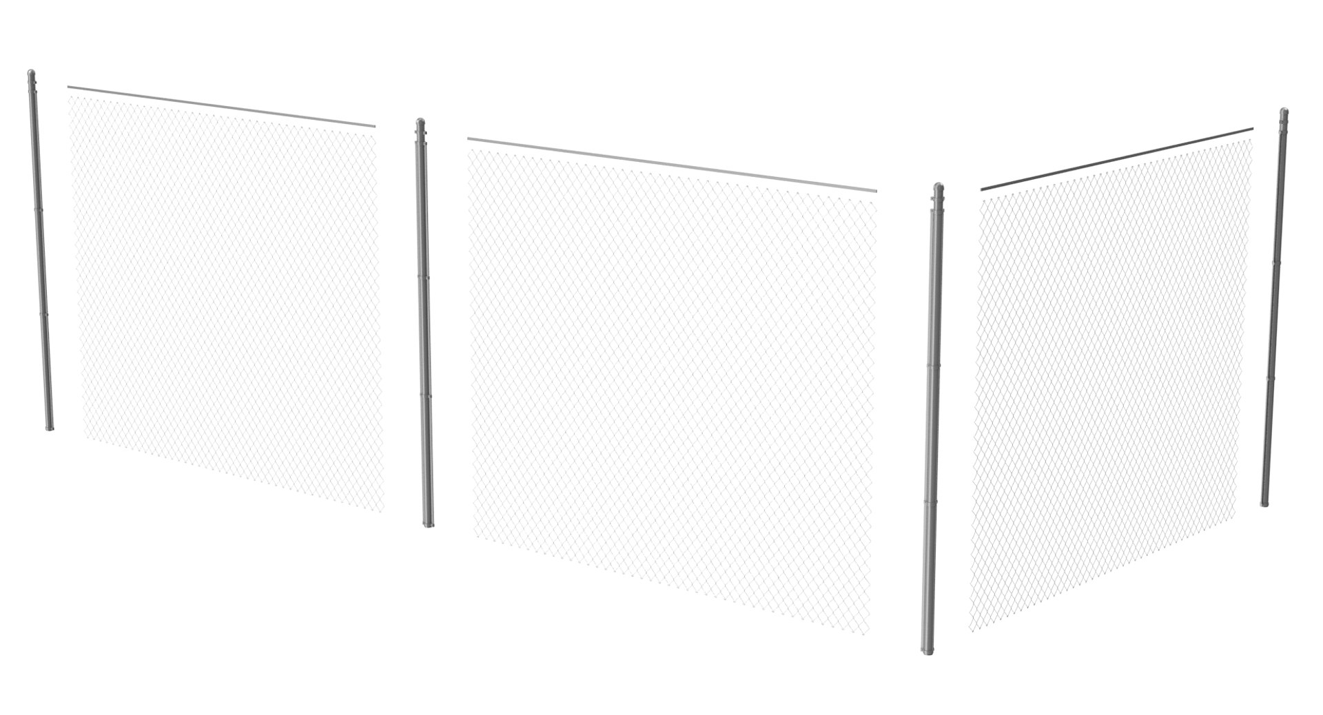 3D Chain Link Fence - TurboSquid 1165558