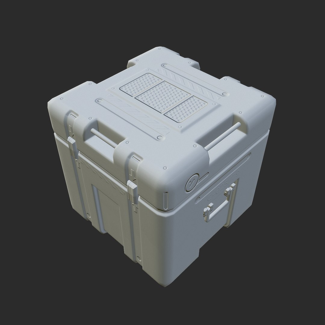 Sci-fi Metal Crate 3d Model