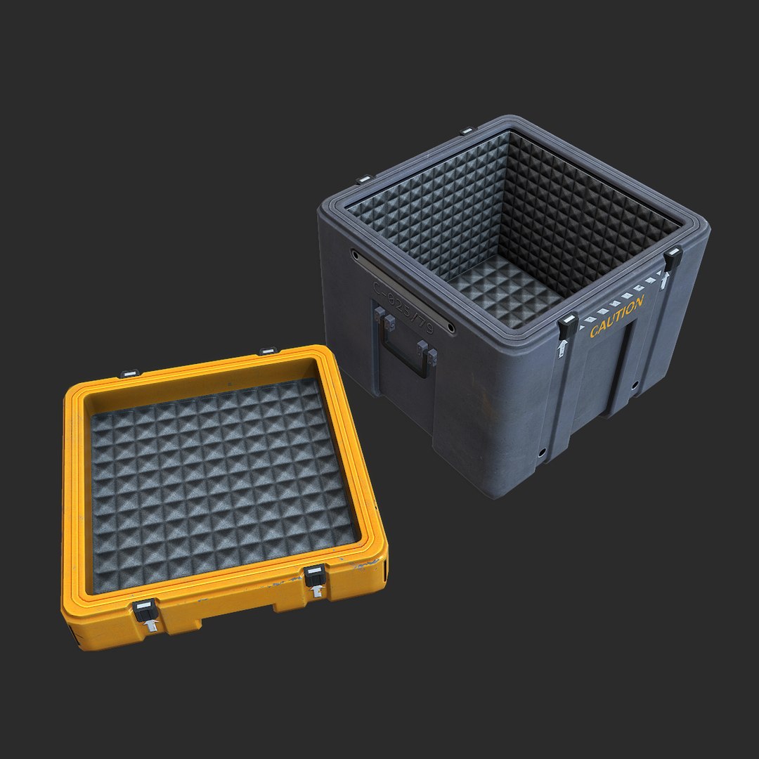 Sci-fi Metal Crate 3d Model