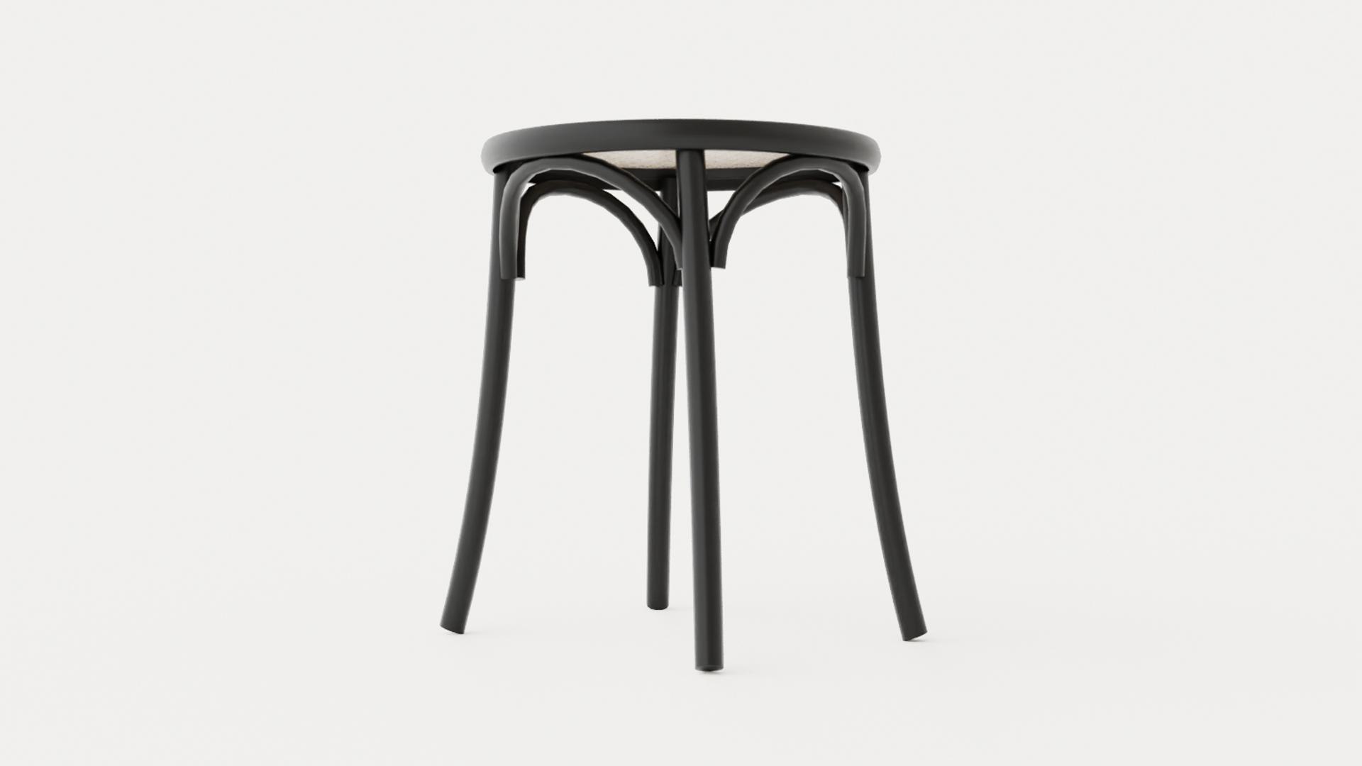 3D No 60 Stool Rattan Black Model - TurboSquid 2250111