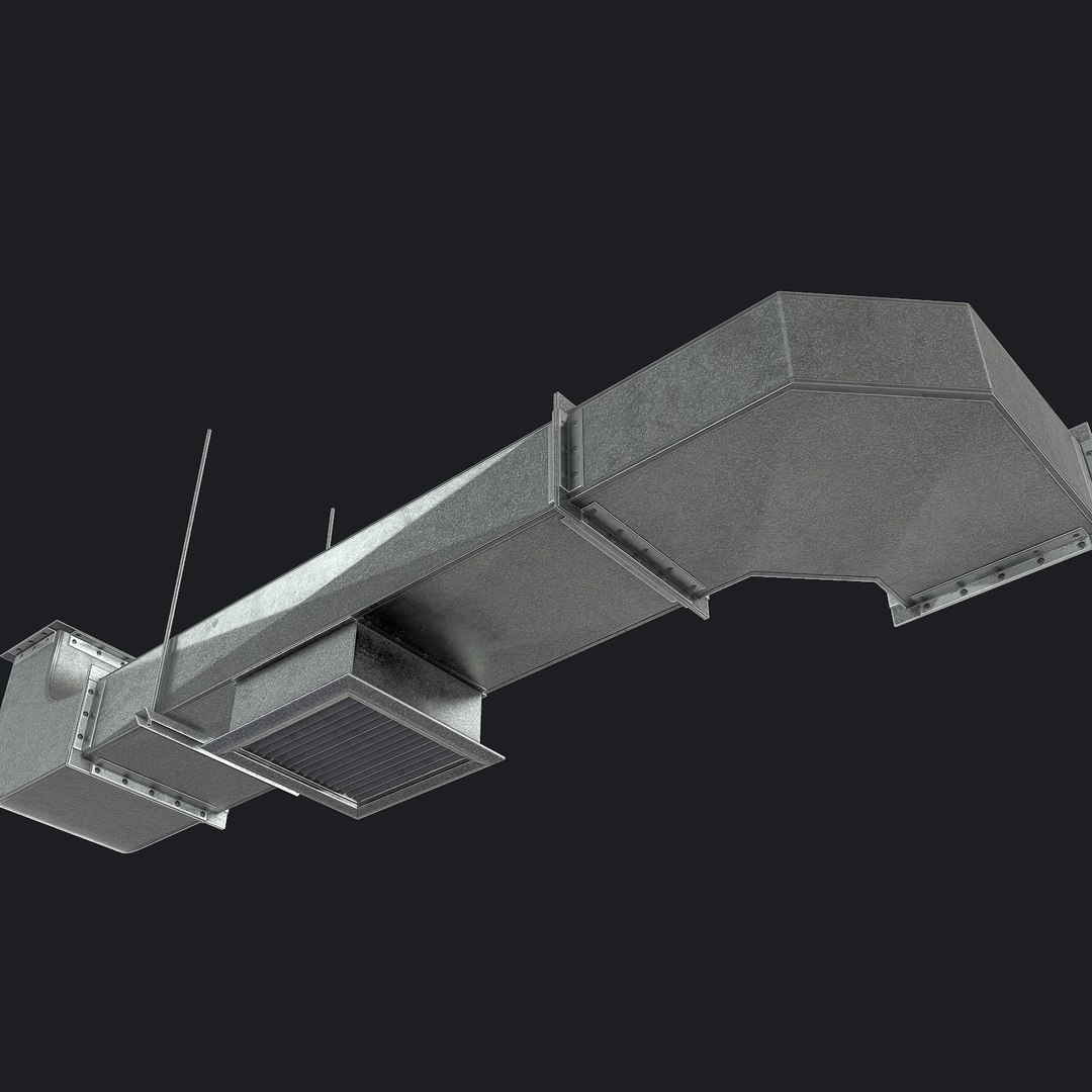 3ds max modular set vent duct