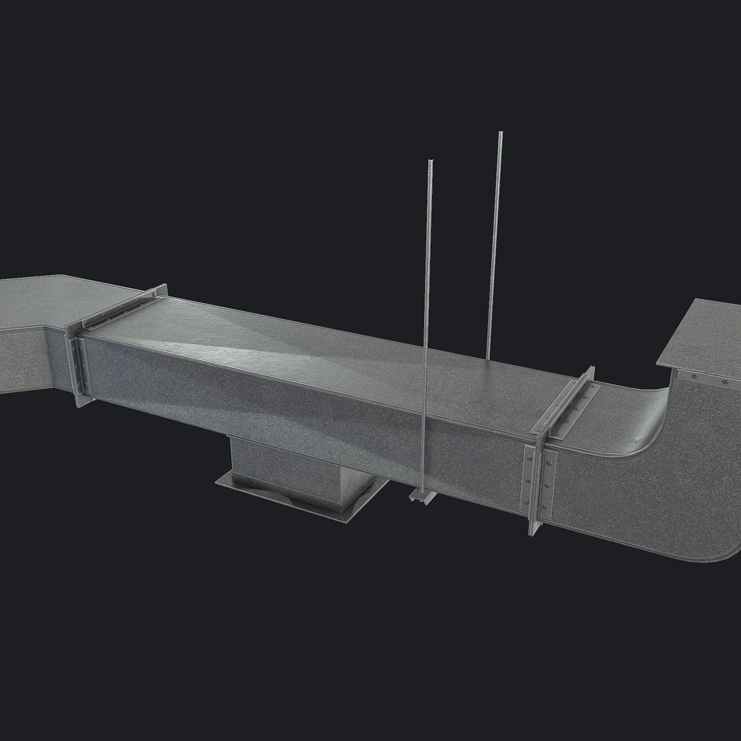 3ds max modular set vent duct