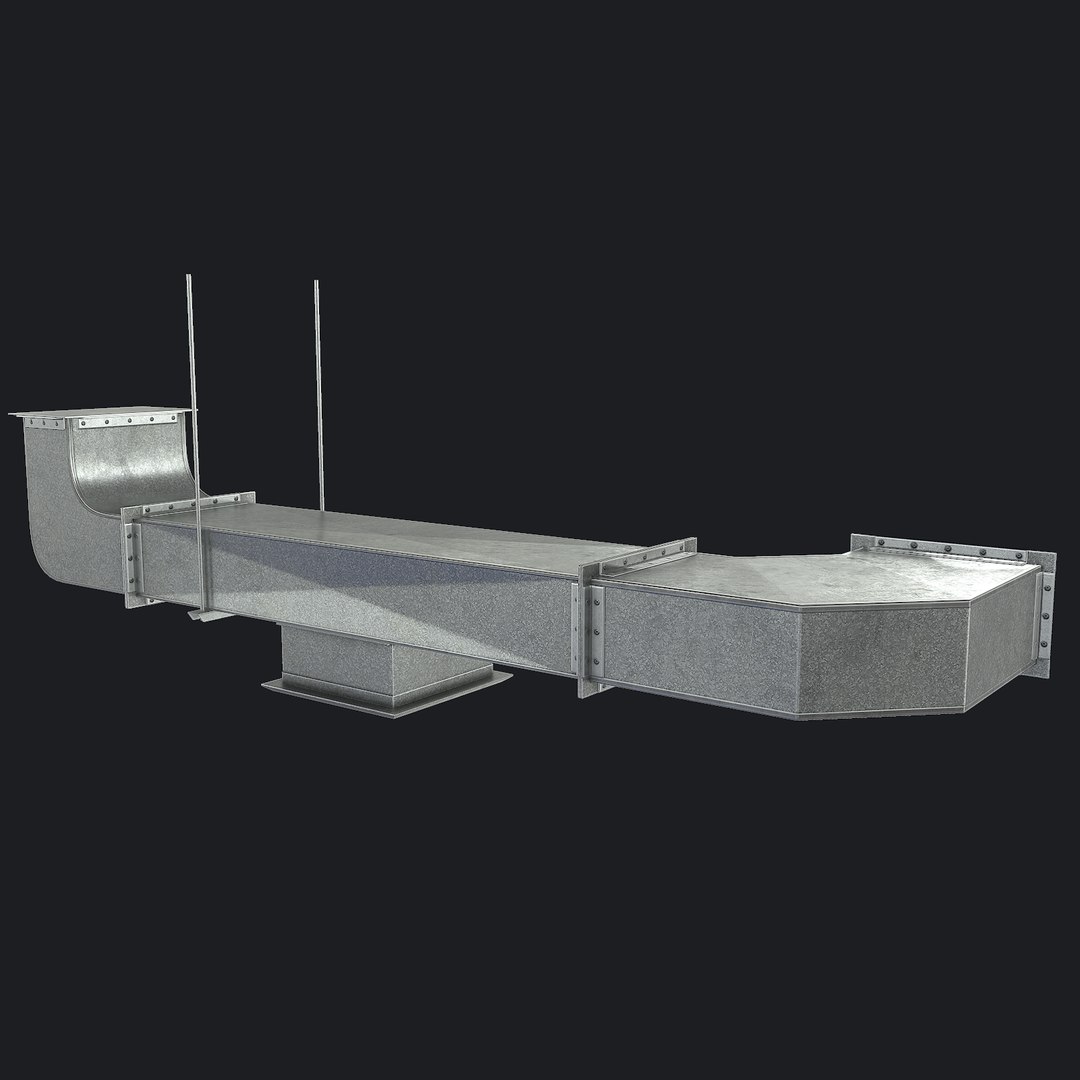 3ds max modular set vent duct