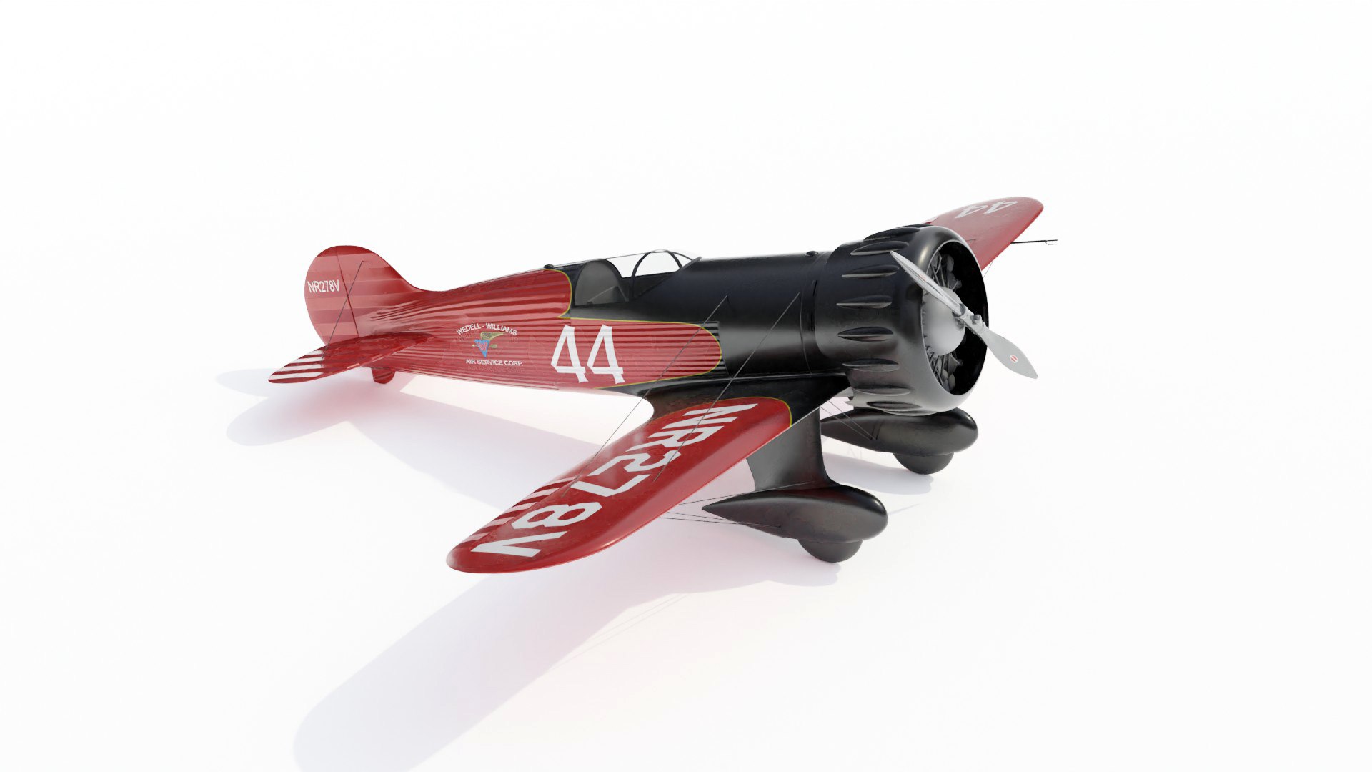 3D модель Wedell Williams Model 44 Racing Aircraft - TurboSquid 899194