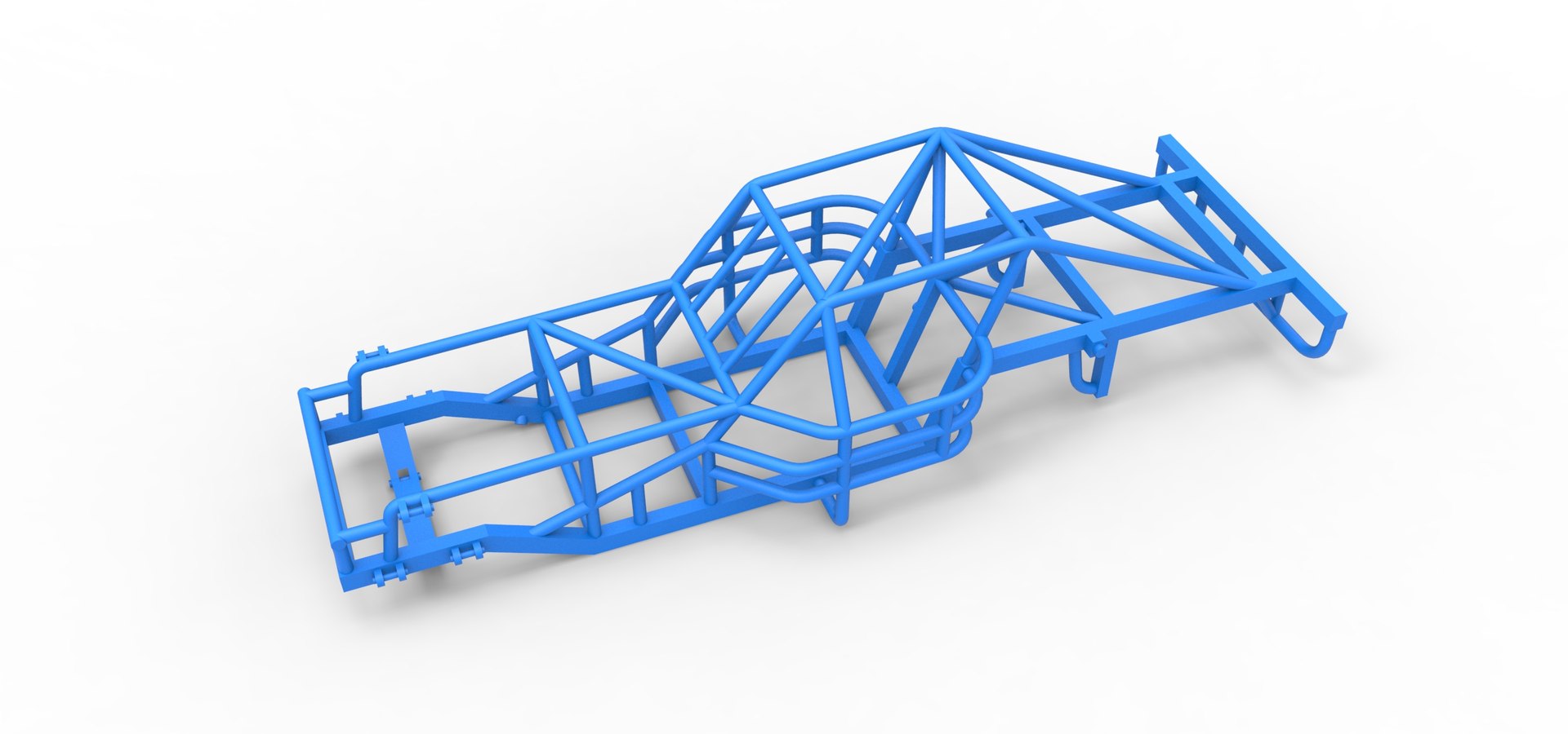 Diecast Frame Of Outlaw Figure 8 Modified Stock Car Scale 1 To 25 3D ...