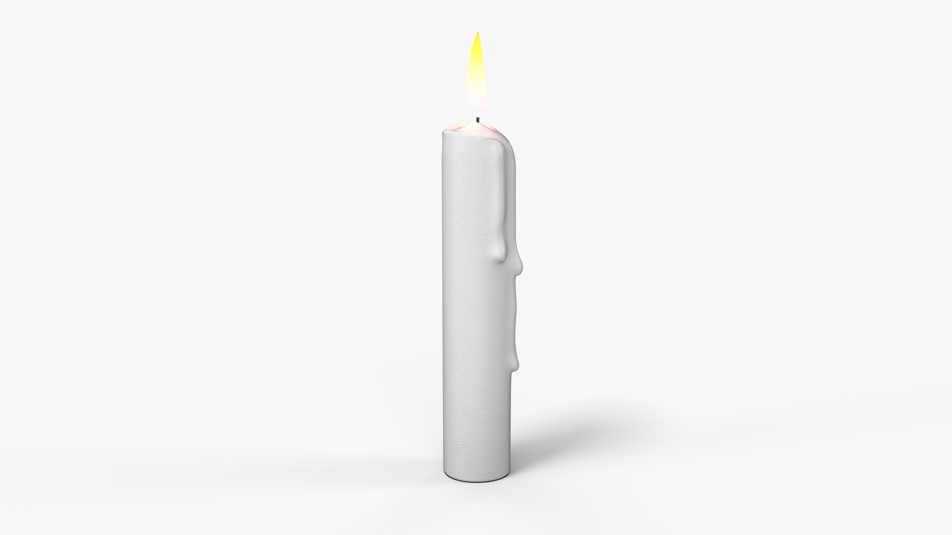 3D Realistic Lit Candle With Wax Drips - TurboSquid 2250484