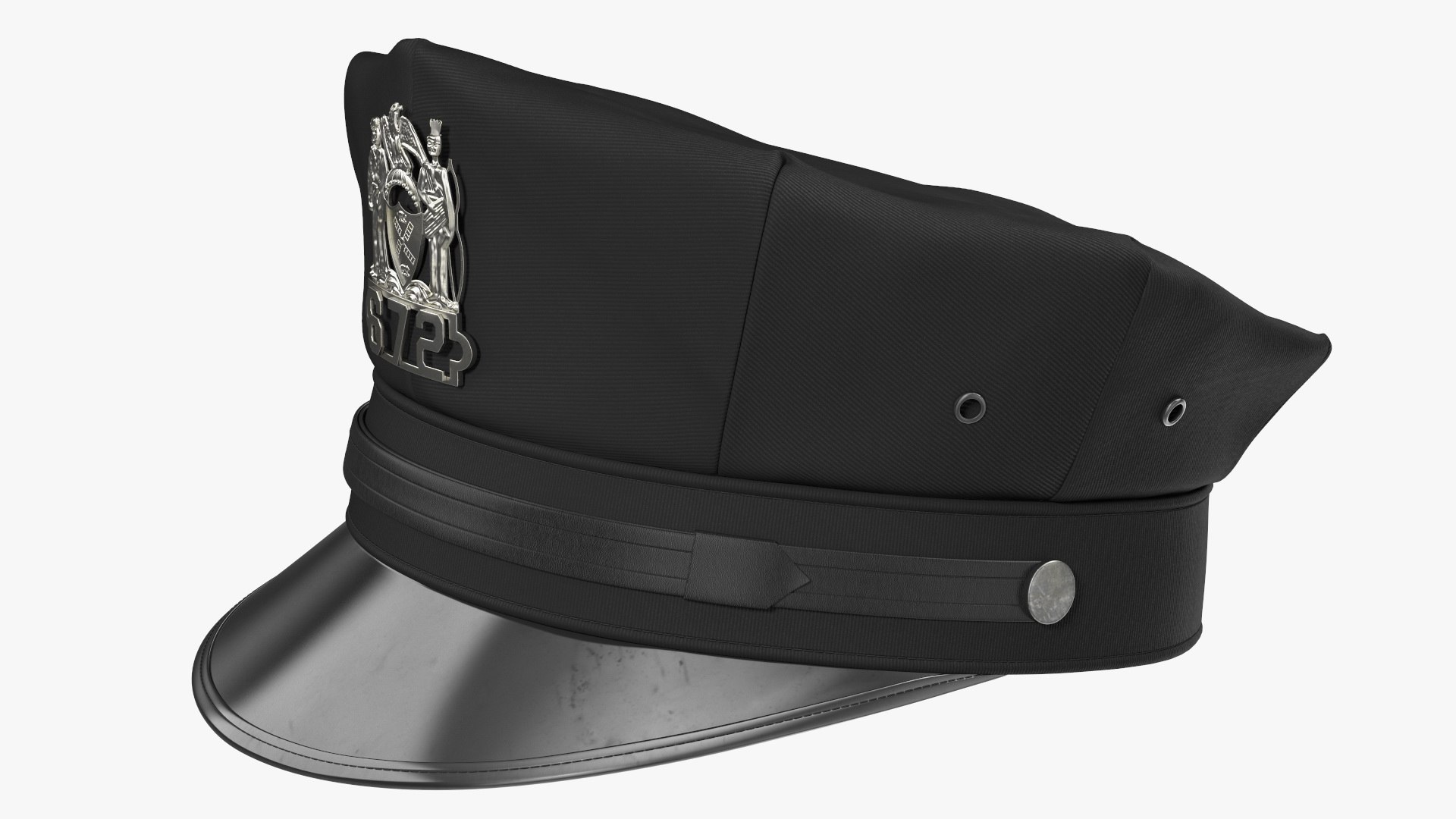 3D New York Police Officer Cap With Badge - TurboSquid 2250035