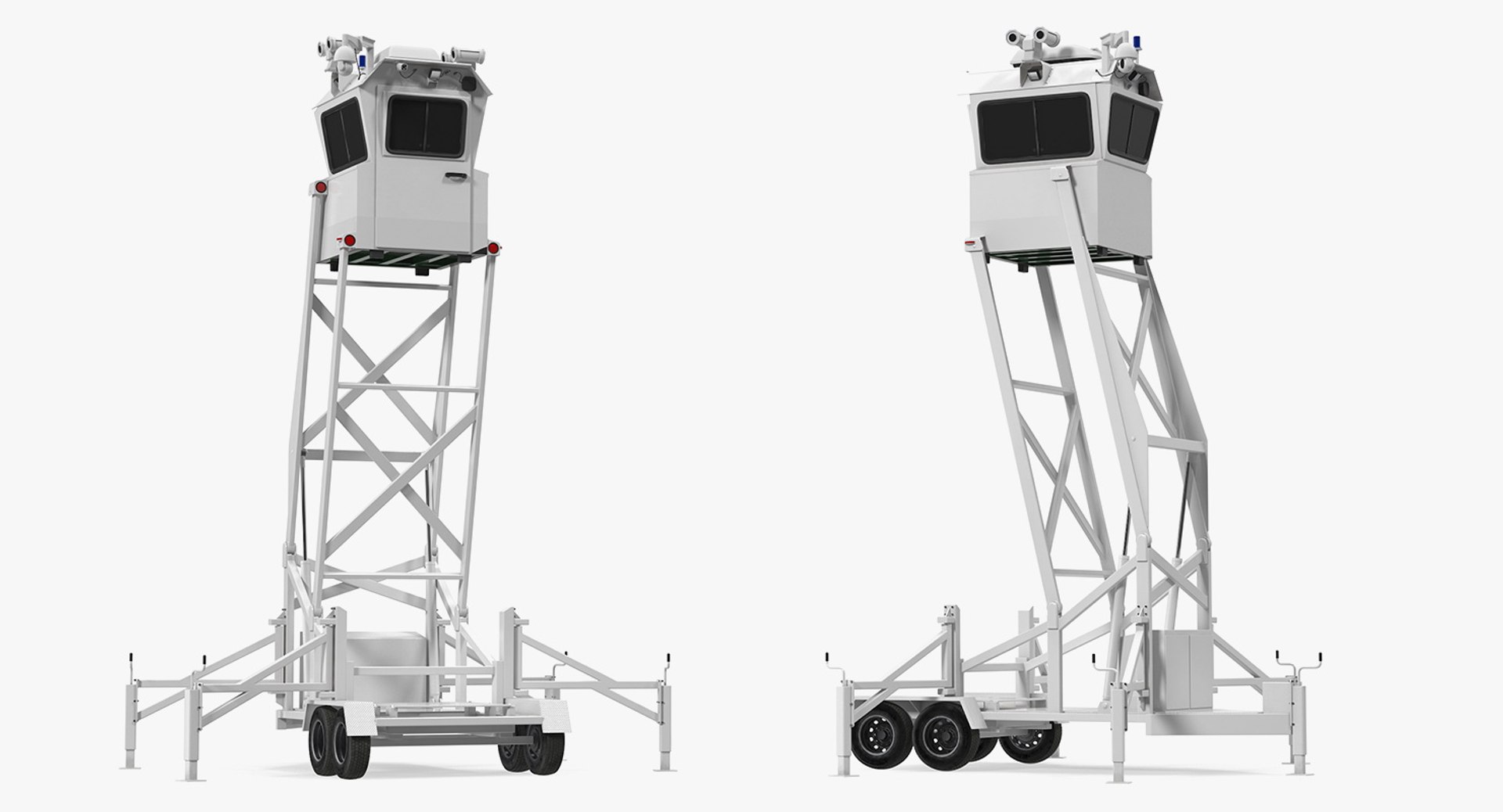 Mobile Surveillance Tower 3D - TurboSquid 1422325