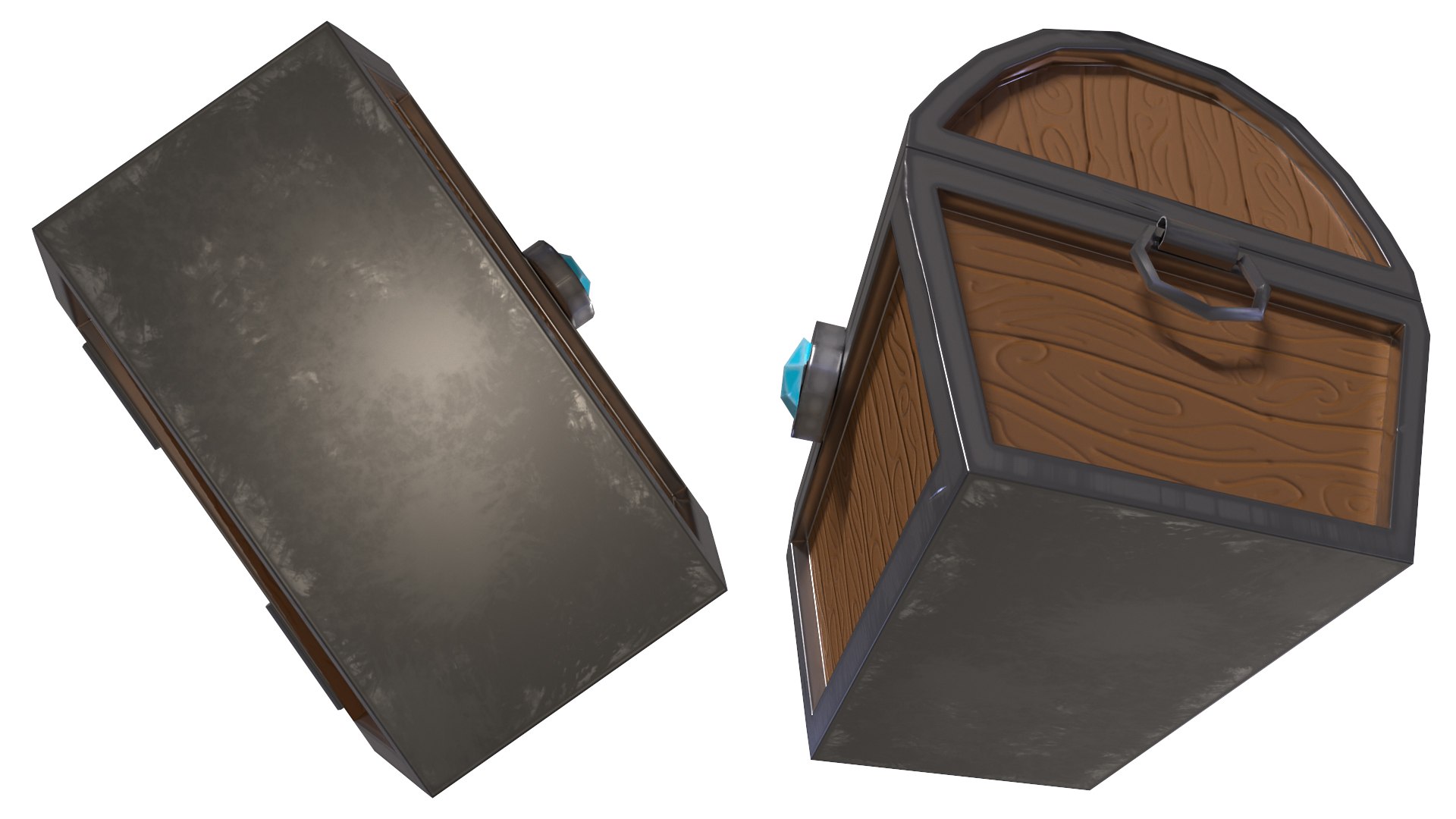 3D Low Poly Chest With Gold Coins Model - TurboSquid 1942774