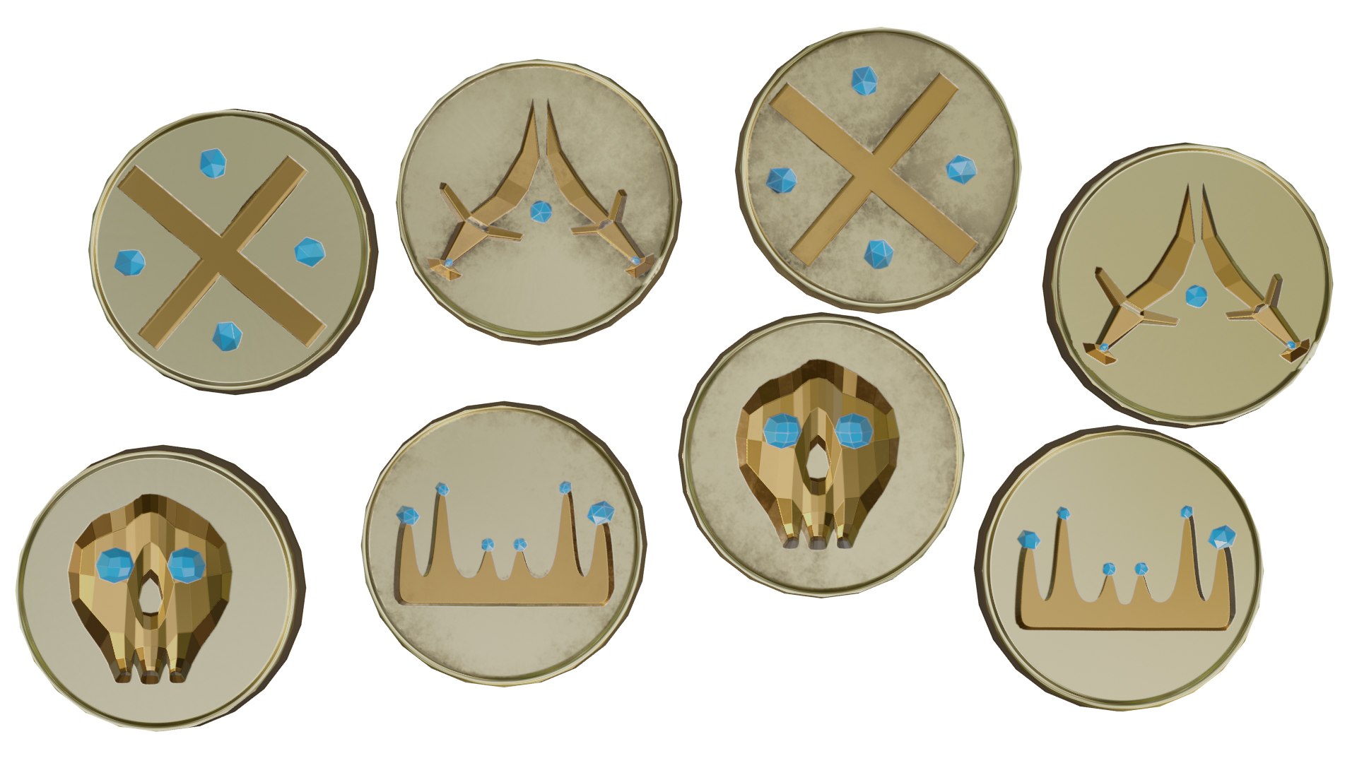 3D Low Poly Chest With Gold Coins Model - TurboSquid 1942774