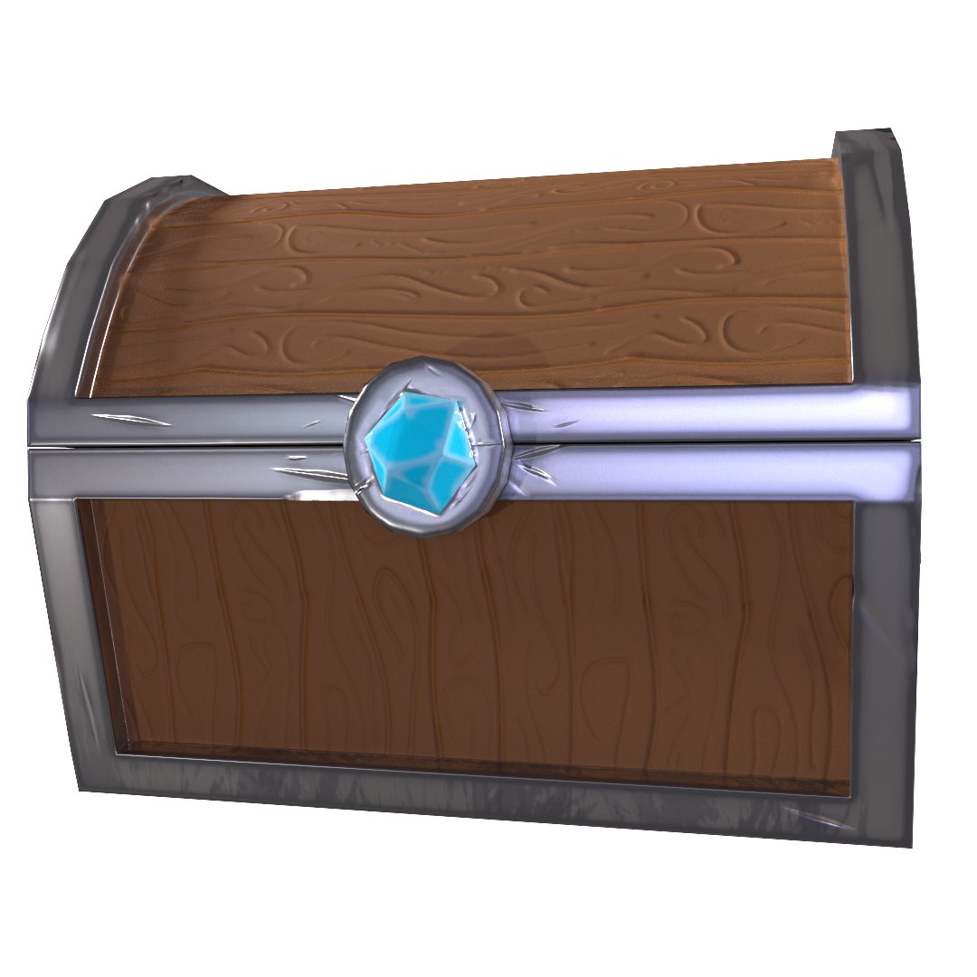 3D Low Poly Chest With Gold Coins Model - TurboSquid 1942774