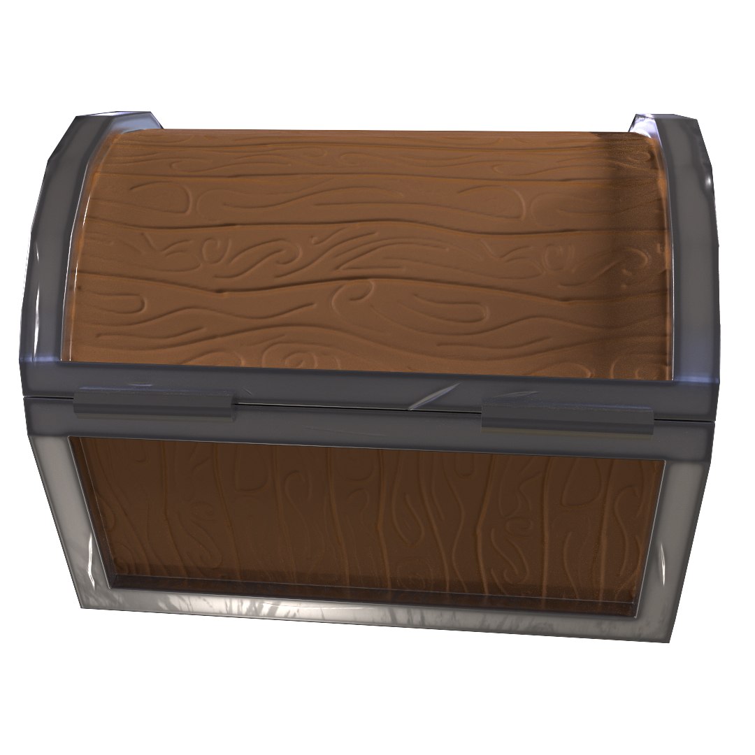 3D Low Poly Chest With Gold Coins Model - TurboSquid 1942774