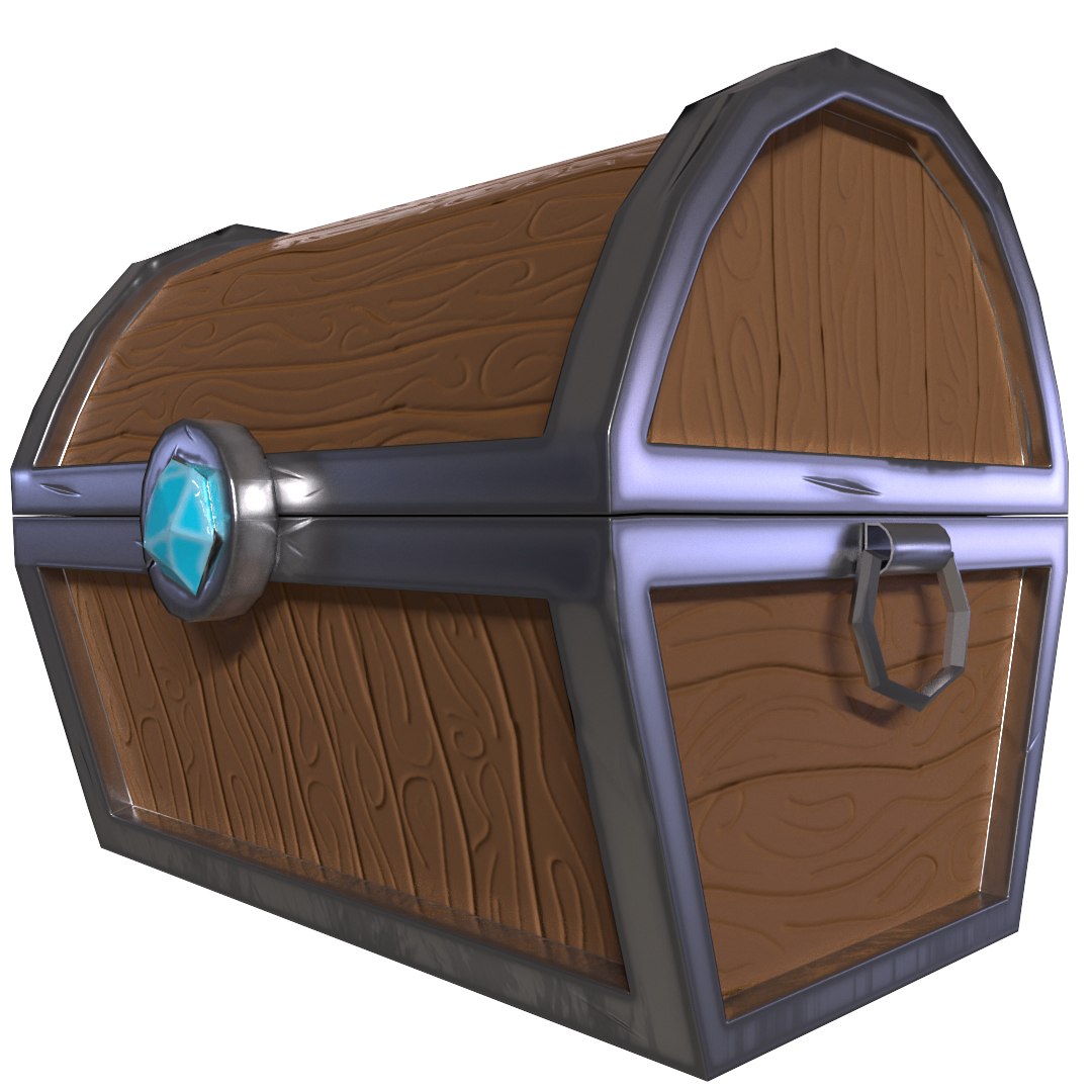 3D Low Poly Chest With Gold Coins Model - TurboSquid 1942774