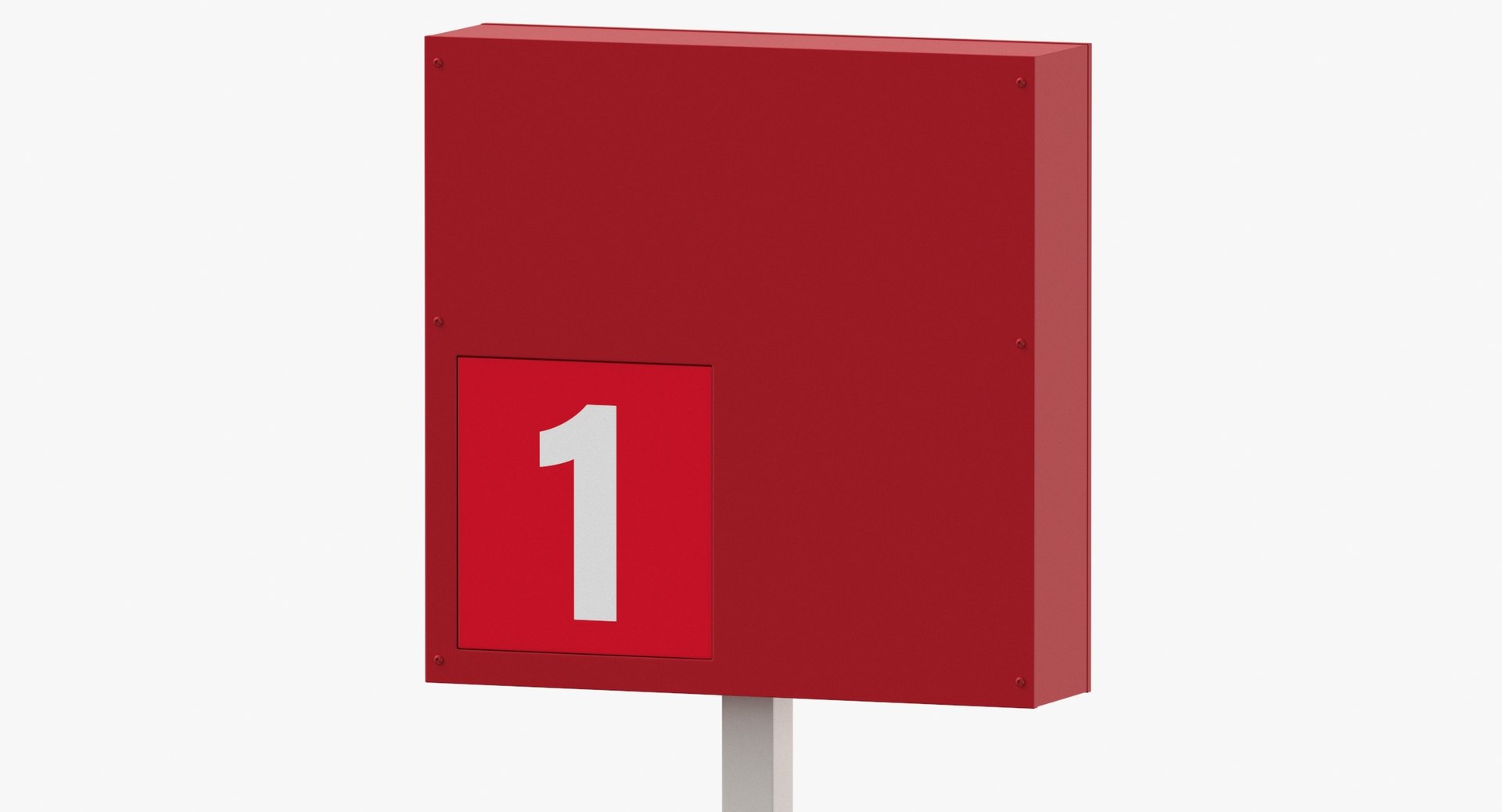 3D model Checkout Aisle Number Label 01 Unlit and Lit - TurboSquid 2048995