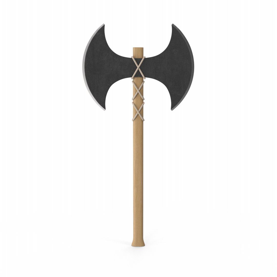 Double Blade Axe 3D - TurboSquid 2229492